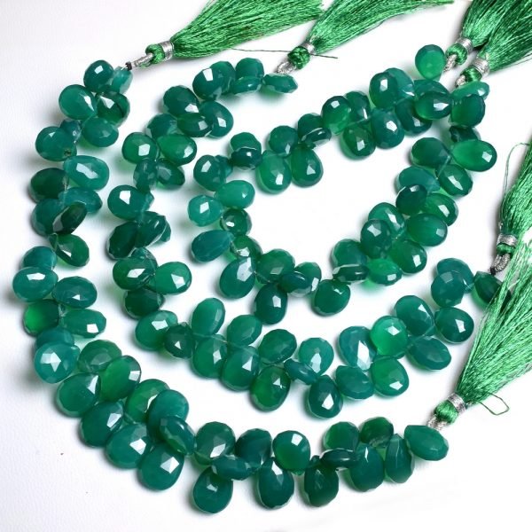 Natural Green onyx Pear Faceted Buy Online - Shyama Gems