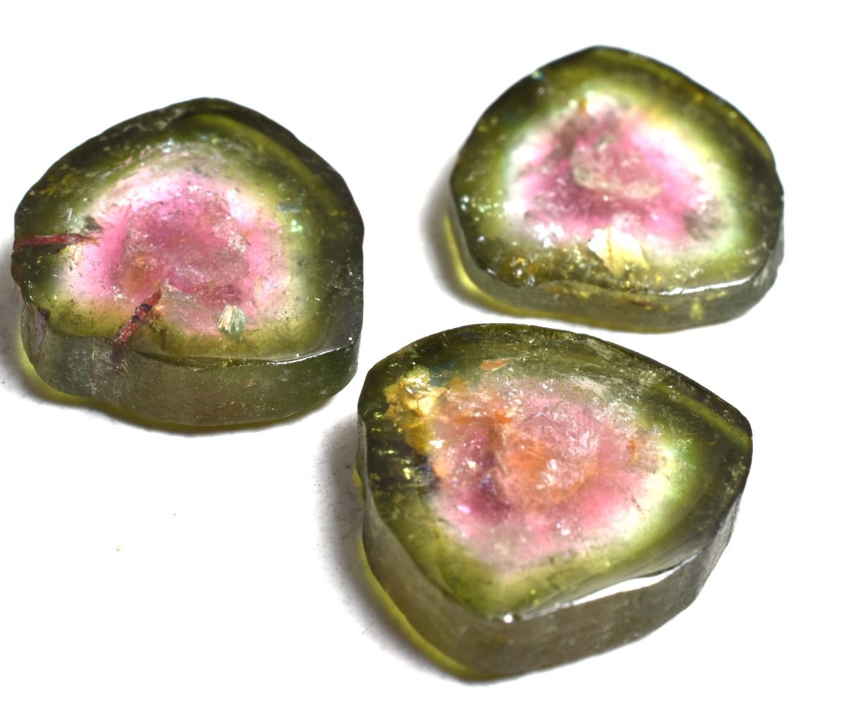 Watermelon Tourmaline Slices – Unique Gemstones for Jewelry